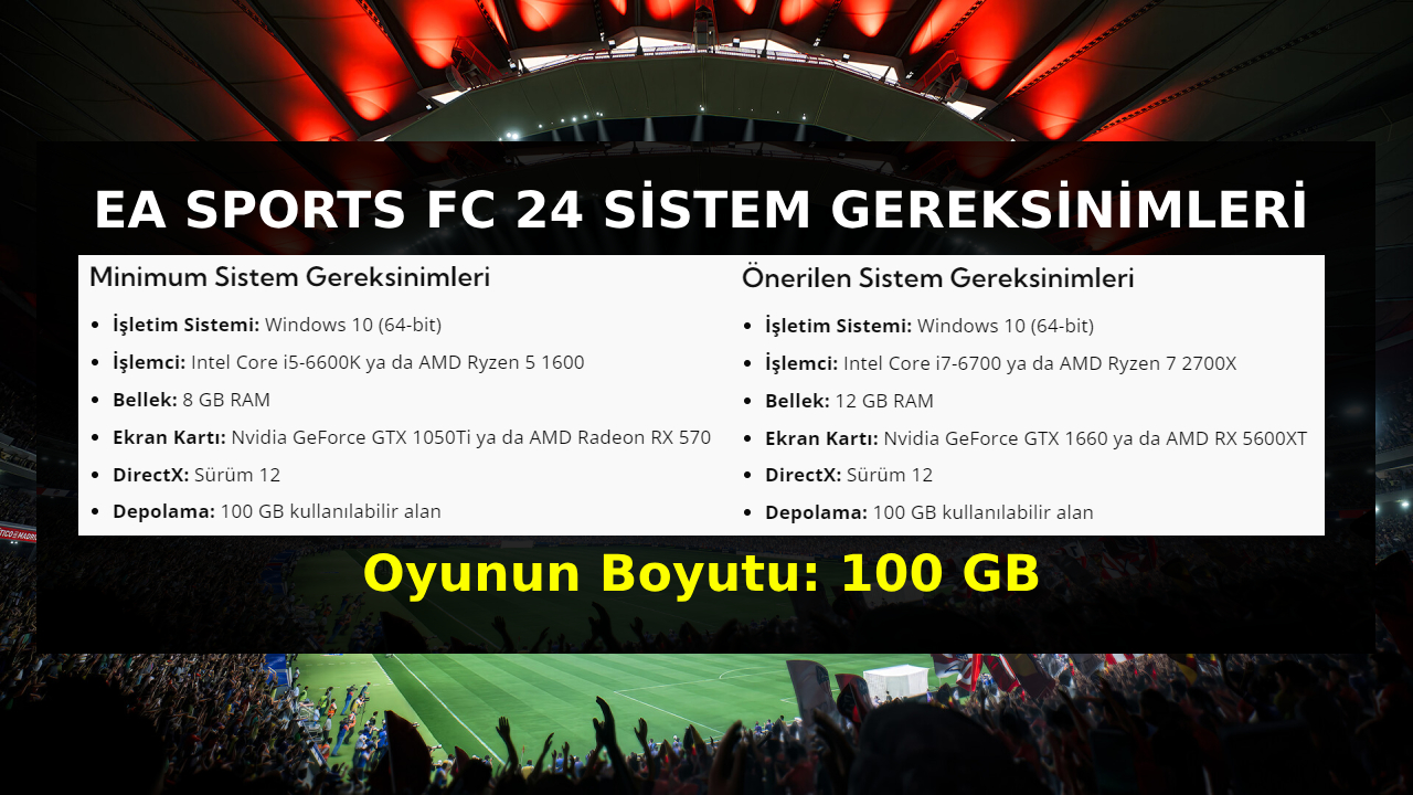 EA Sports FC 24 Sistem Gereksinimleri, Fiyatı ve Detayları
