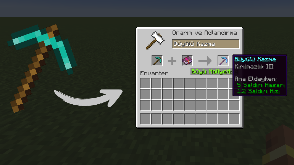 Minecraft En İyi Kazma Büyüleri ve Uygulama Yolları