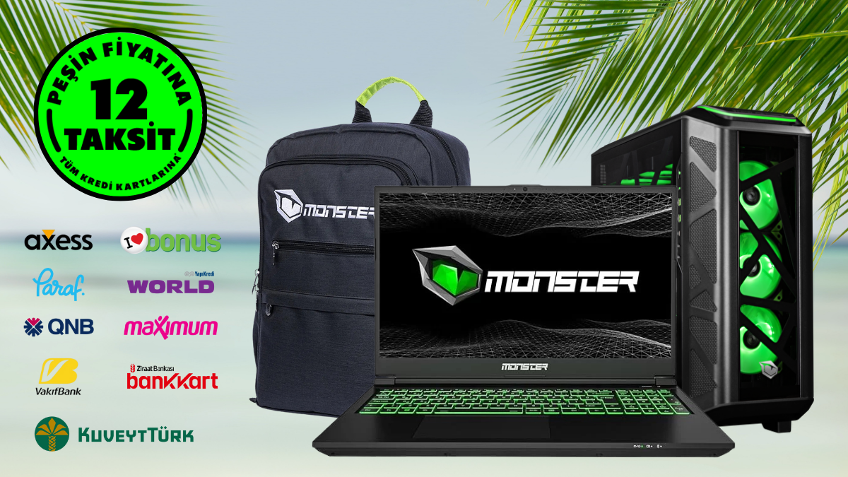 Monster'dan Peşin Fiyatına 12 Taksit Kampanyası Başladı!